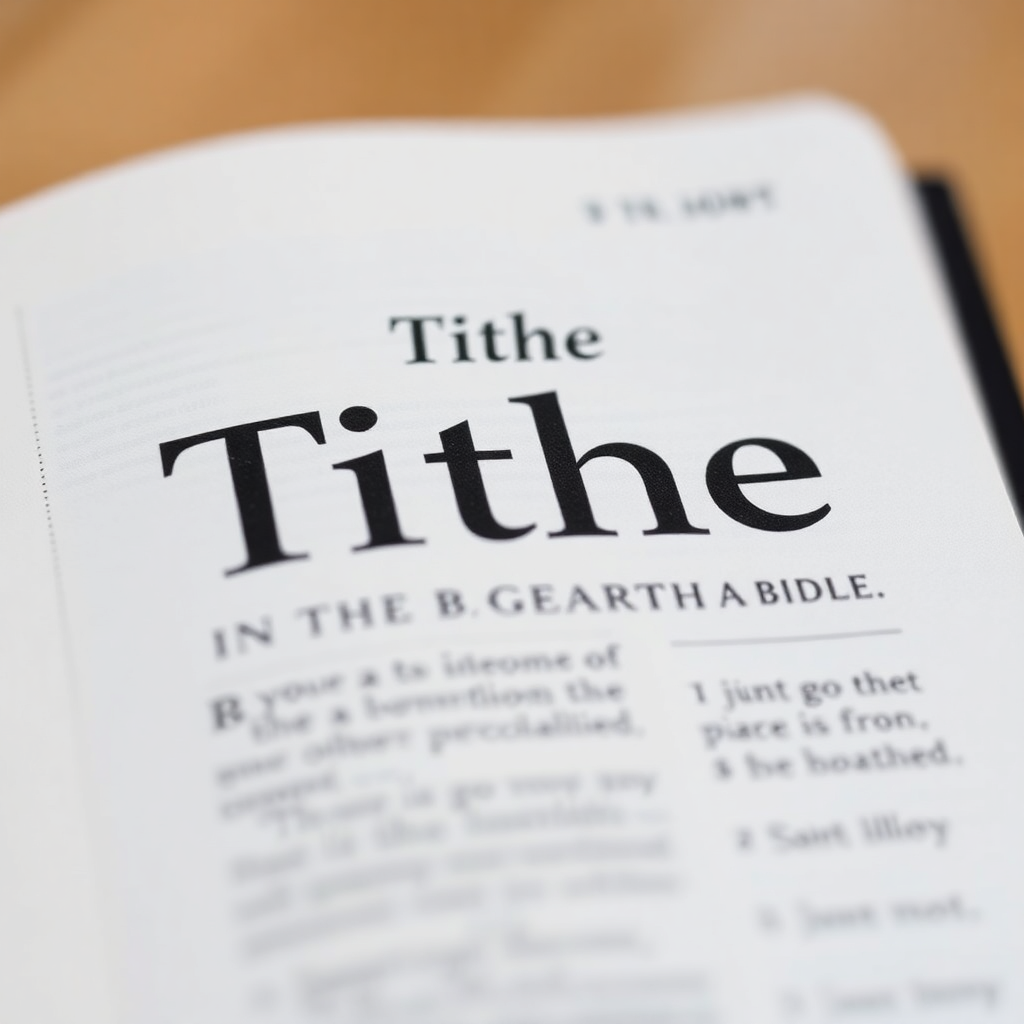 Tithe in the Bible: Understanding God's Design for Giving